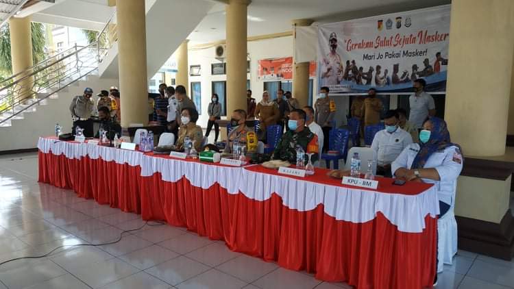 Program Sejuta Masker Polda Sulut didukung Penuh Pemkab Bolmong Program Sejuta Masker Polda Sulut didukung Penuh Pemkab Bolmong